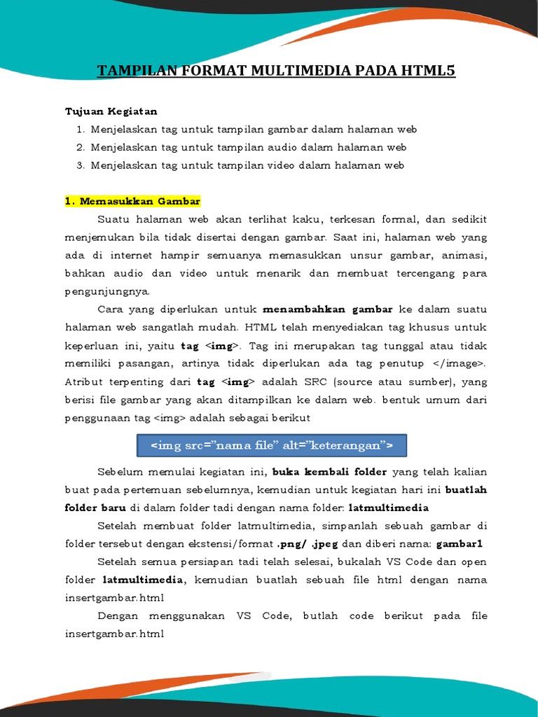 Memahami Multimedia di HTML5 | PDF