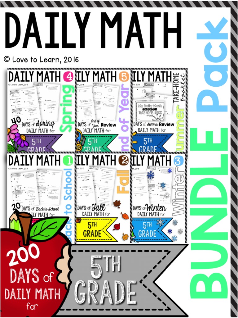 5 Grade: Daily Math | PDF | Numbers | Decimal