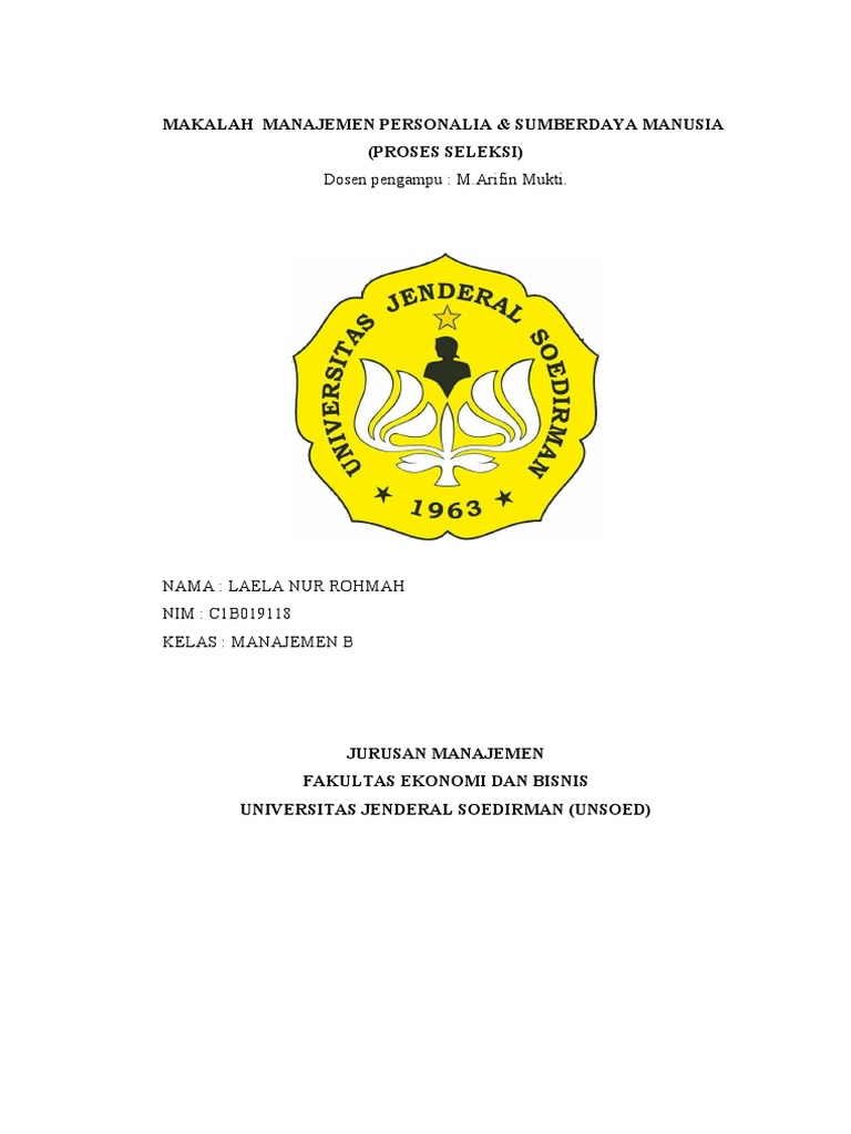 MSDM (Proses Seleksi) | PDF | Bisnis | Pengembangan Diri