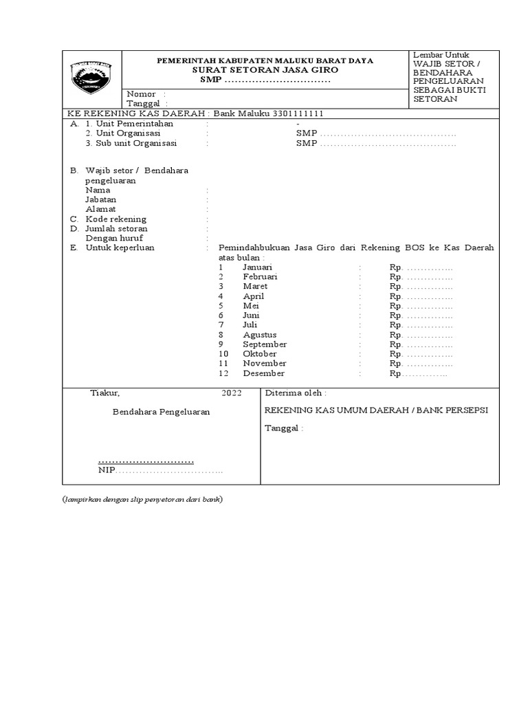 Format SETORAN JASA GIRO | PDF