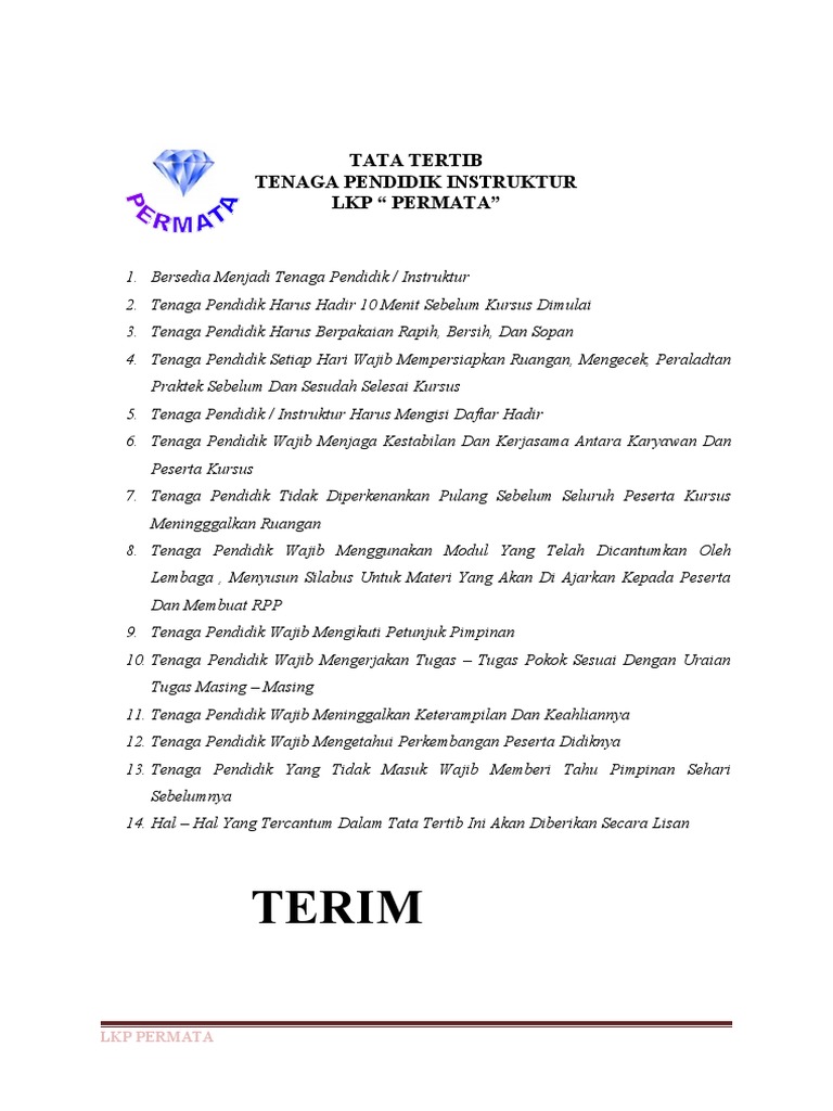 Tata Tertib | PDF
