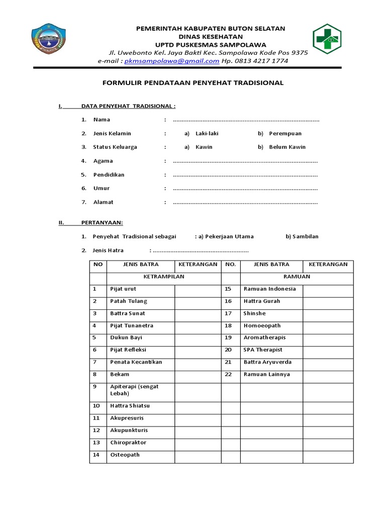 Format Pendataan Hatra | PDF