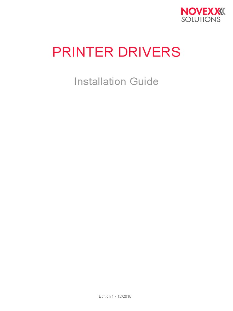 Printer Drivers: Installation Guide | PDF | Installation (Computer ...