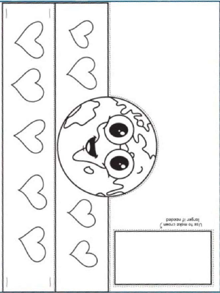 Kinder Earth Day Paper Crown Template | PDF