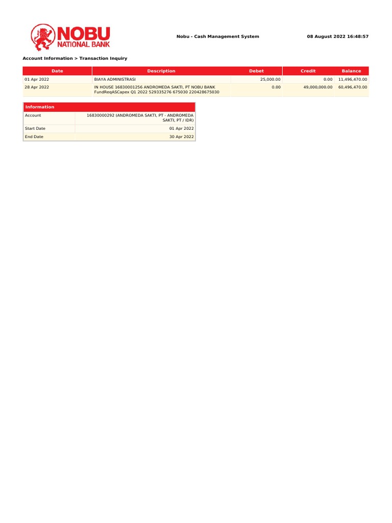 Transaction Inquiry-26 | PDF