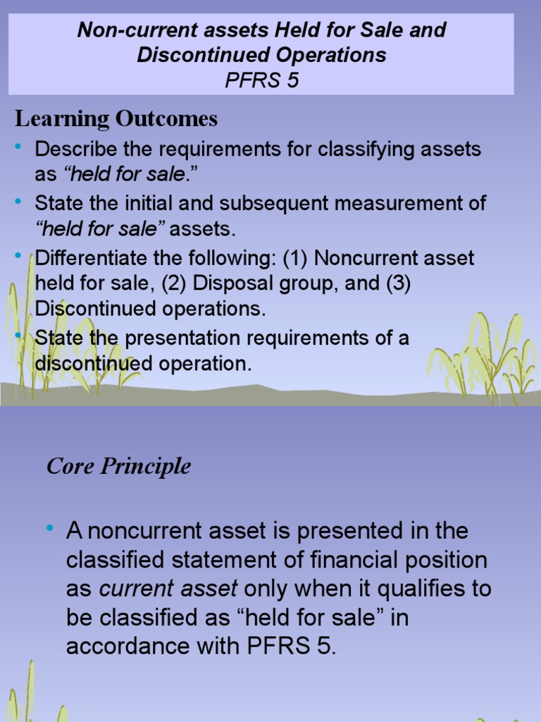 Non-Current Assets Held For Sale Discontinued Operations | PDF | Fair ...
