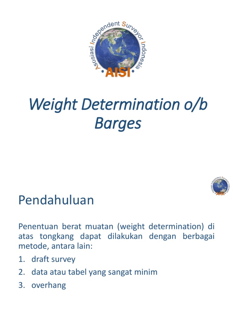 Barge Weight Determ | PDF