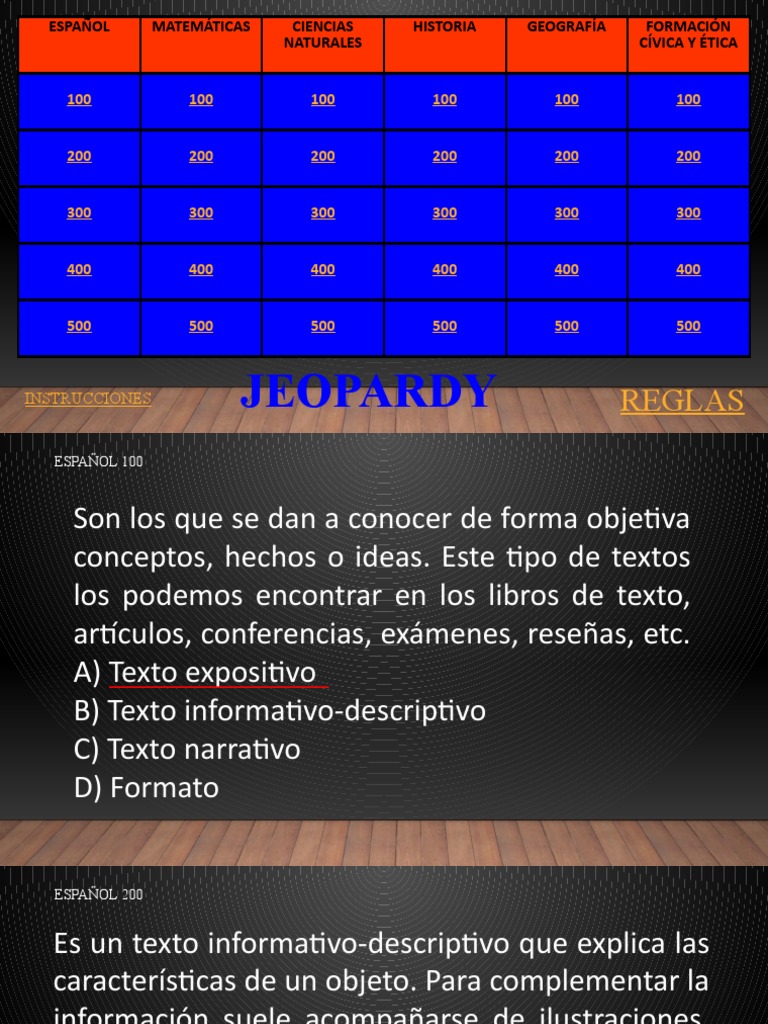 Jeopardy 4 Bloque 4 Grado | PDF | Luna | Justicia