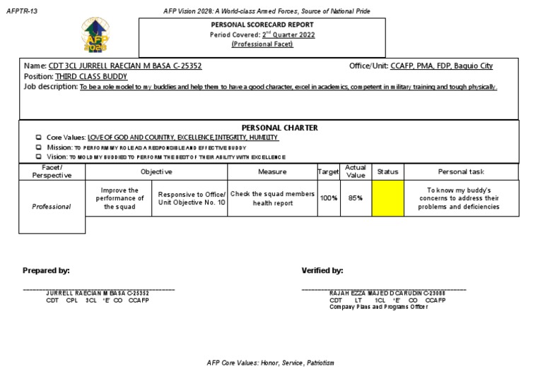 AFP Vision 2028: Strategic Goals & Values | PDF
