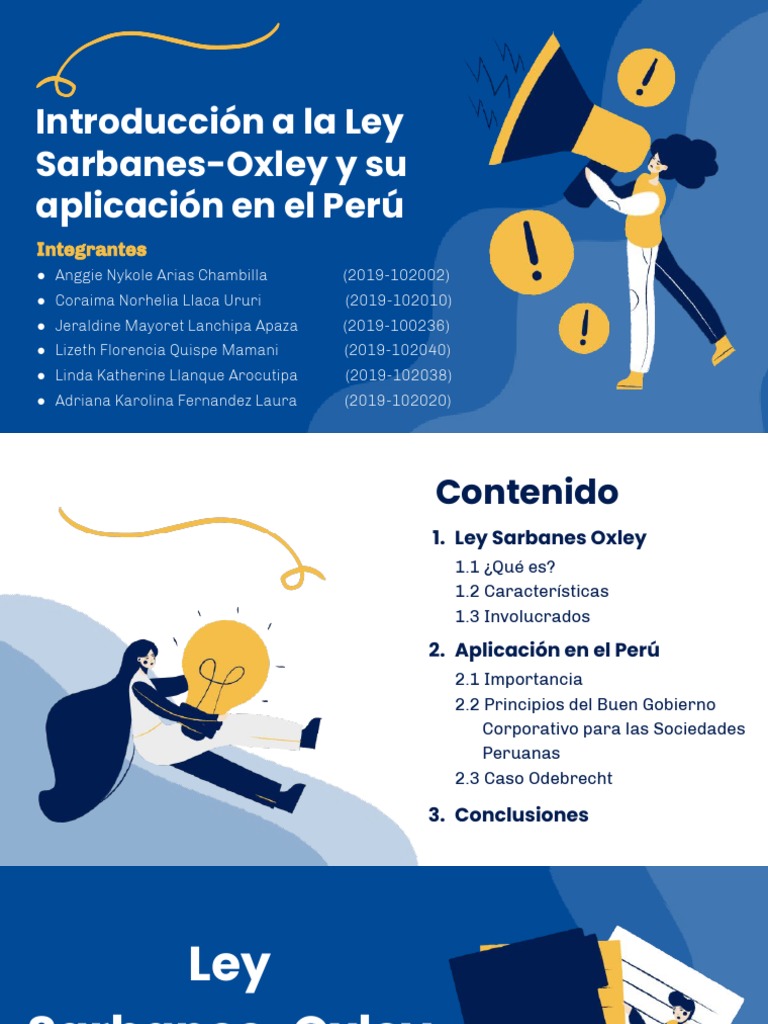Introducción A La Ley Sarbanes Oxley Y Su Aplicación En El Perú Pdf