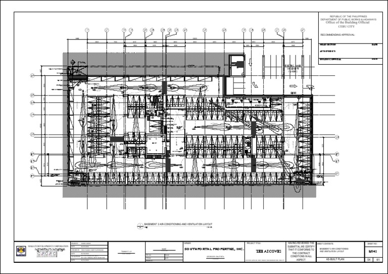 Basement 3 HVAC Layout for The Alcoves | PDF
