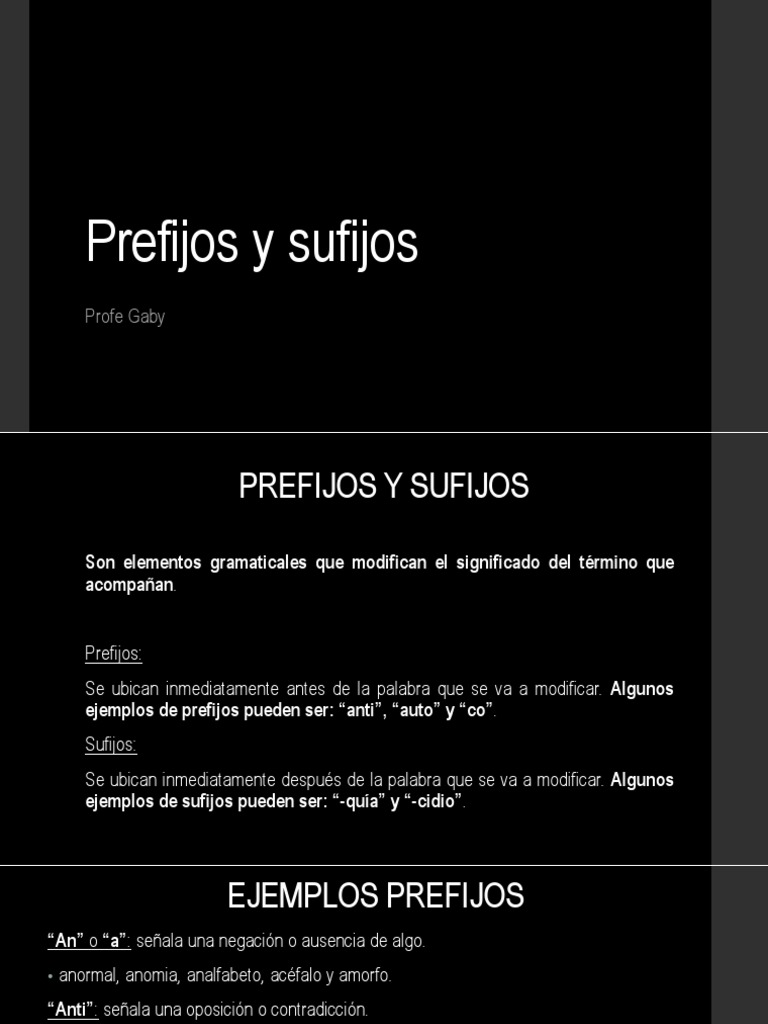 Prefijos, Sufijos y Derivadas | PDF | Lingüística