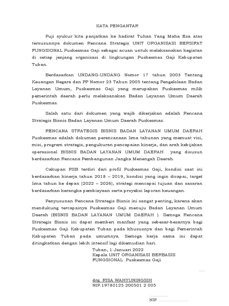 Renstra Blud 24-1-22 2 Revisi | PDF