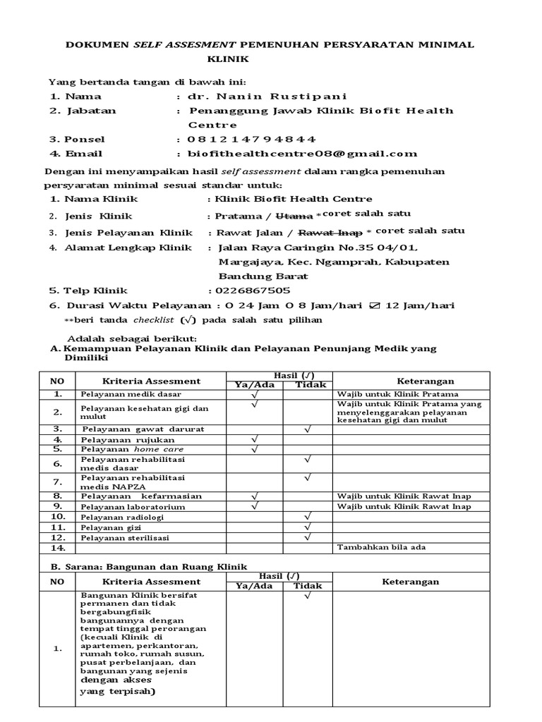 Asessment PMK No. 14 Tahun 2021 | PDF | Pengembangan Diri