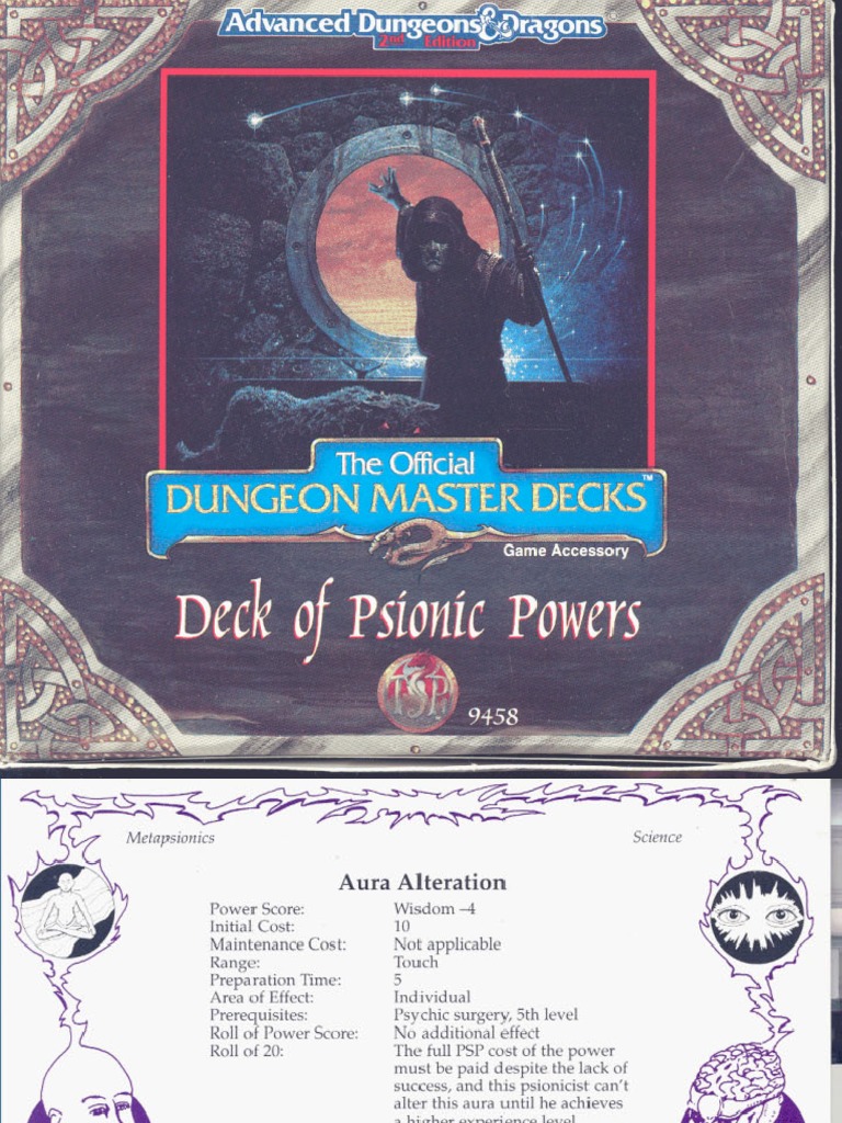 CR6 - Deck of Psionic Powers | PDF