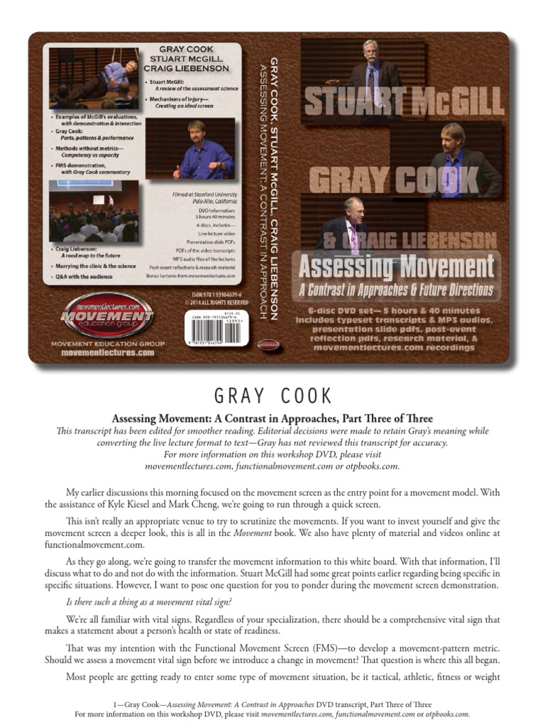 FMS Insights by Gray Cook | PDF | Pain | Motor Control