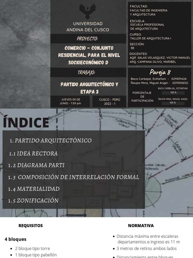 Pareja 8 - TALLER de ARQUITECTURA 3B - Partido Arquitectónico y Etapa 3 ...