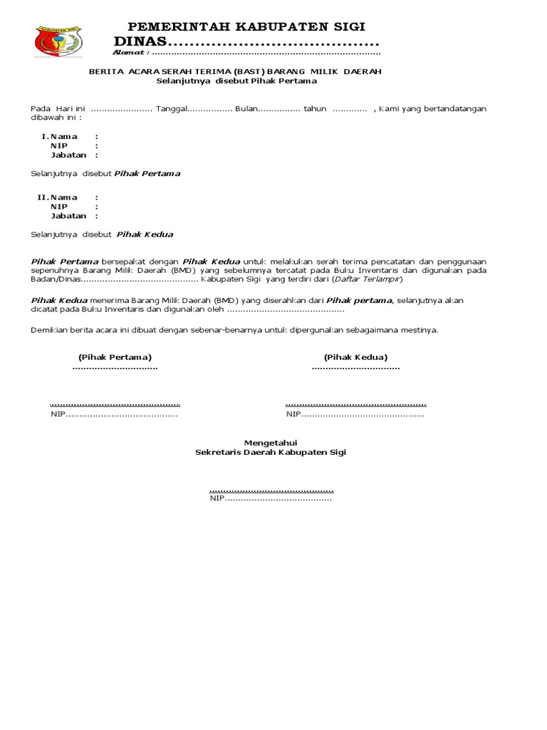 Format Laporan Mutasi Barang | PDF