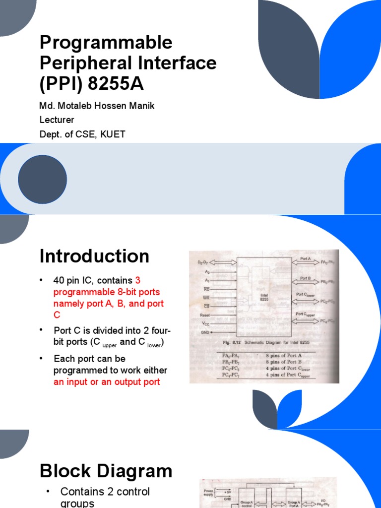 Lec - 4 - Lec - 6 8255 A | PDF | Manufactured Goods | Computing