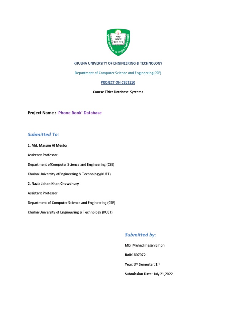 Database Final Project Report | PDF | Databases | Pl/Sql