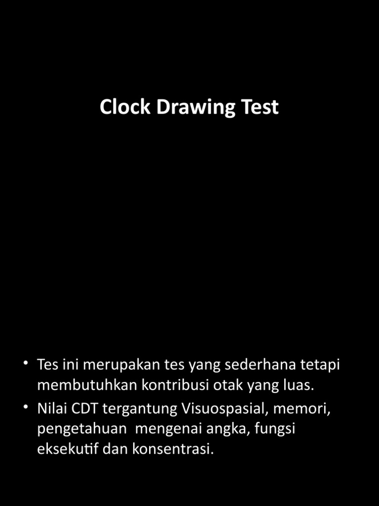 Clock Drawing Test | PDF
