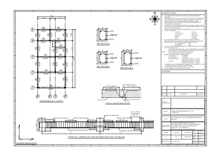 Plinth Beam Layout and Reinforcement Details | PDF | Beam (Structure ...