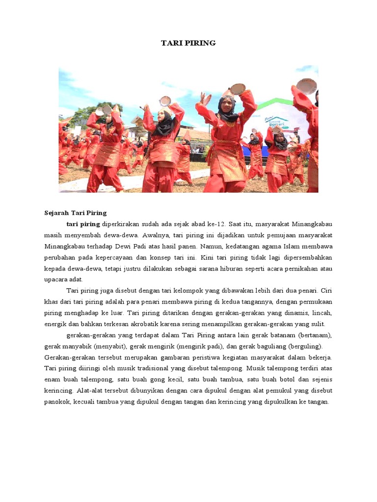 TARI PIRING Dan TARI BONDAN | PDF