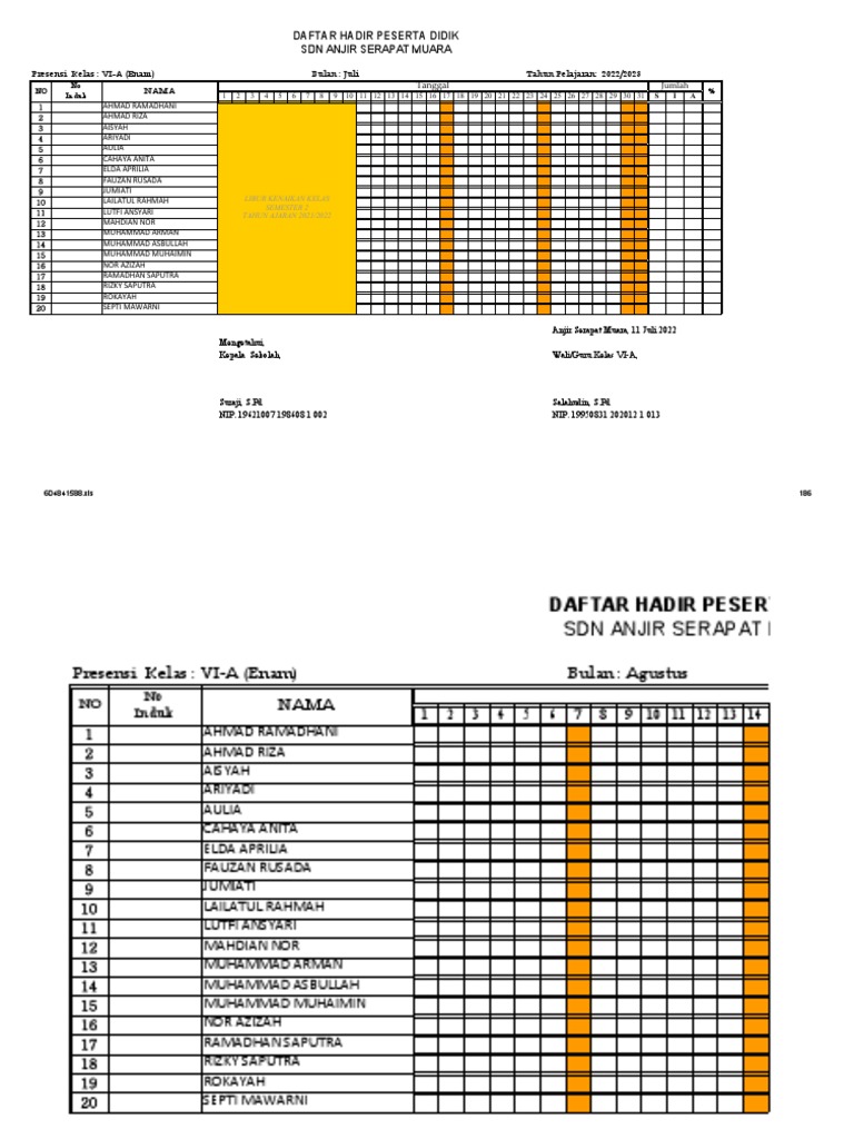 Presensi Siswa Pdf