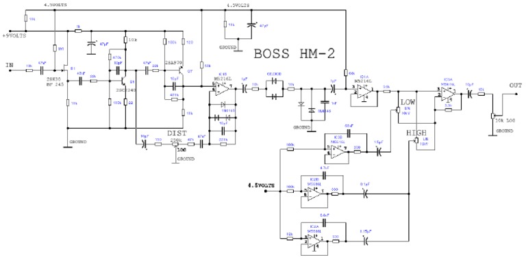 Boss HM 2 Heavy Metal Pedal Schematic | PDF