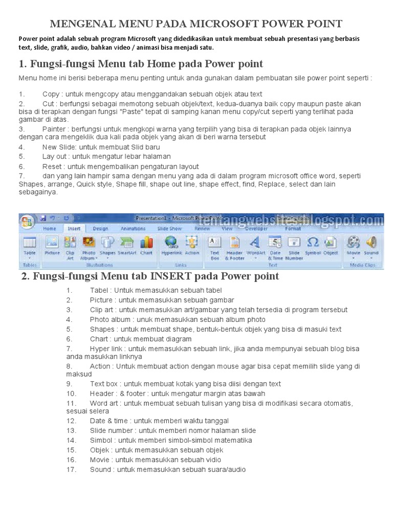 Mengenal Menu Pada Powerpoint | PDF