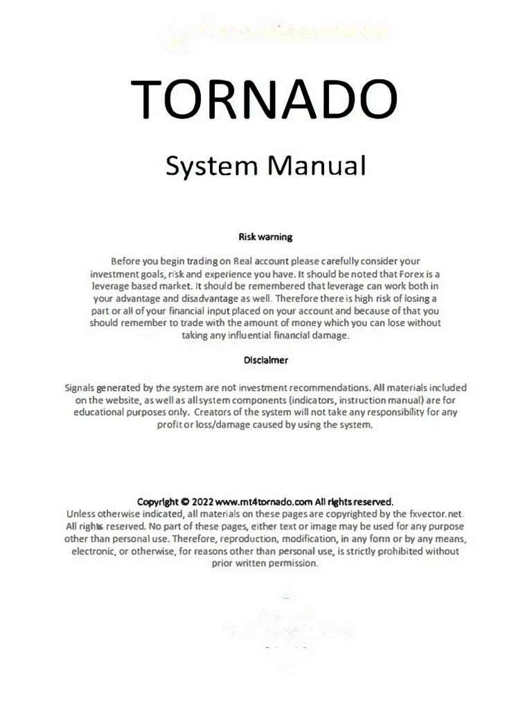 Tornado Software - System Manual | PDF | Algorithmic Trading | Computing