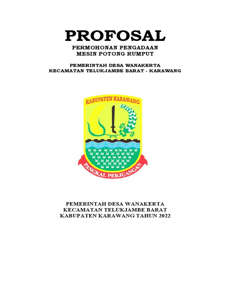 Profosal Mesin Rumput | PDF