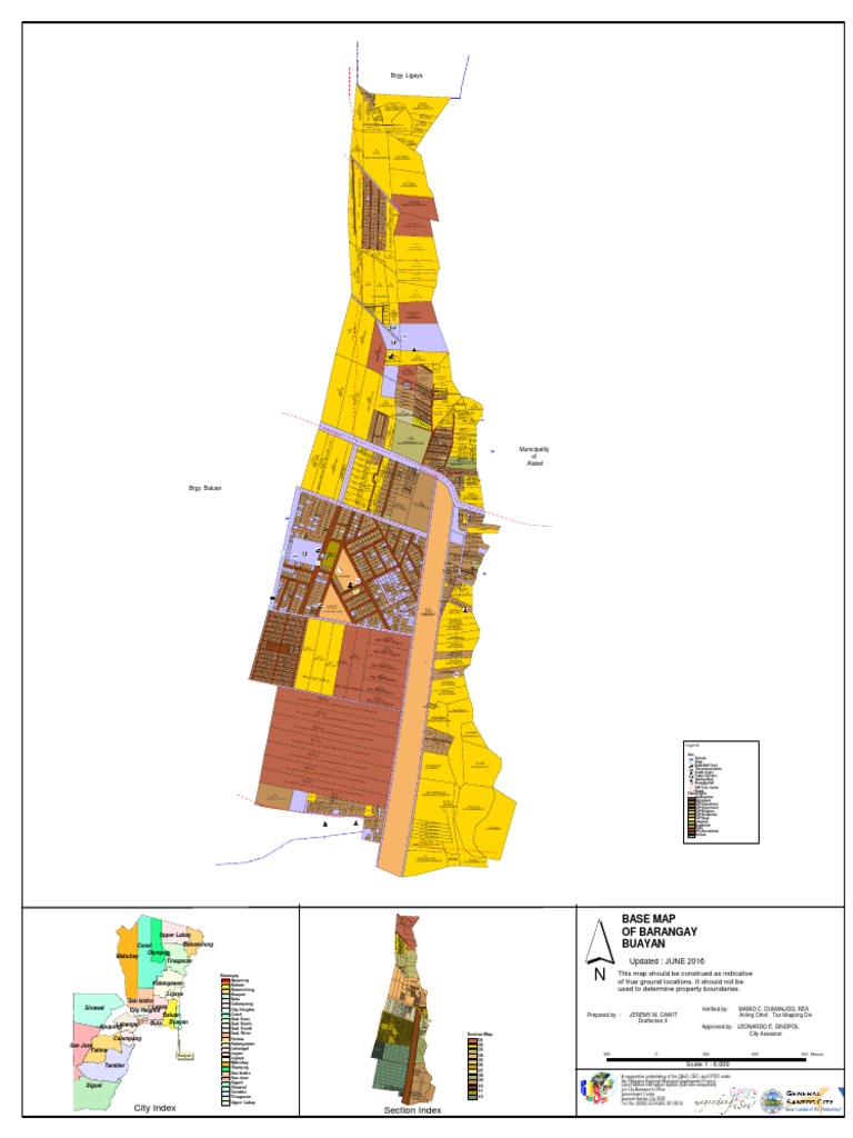 City Index Section Index: Base Map of Barangay Buayan | PDF
