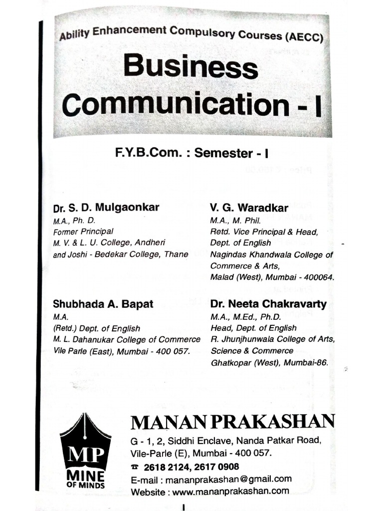 Business Communication - I | PDF