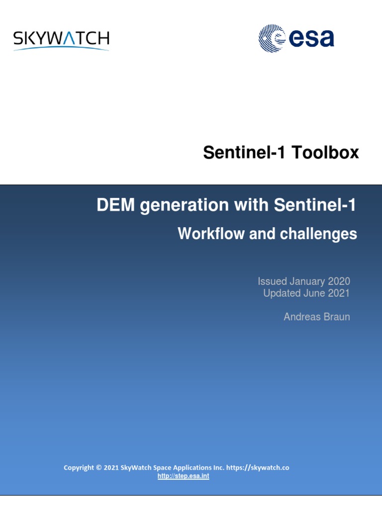 S1TBX DEM Generation With Sentinel-1 IW Tutorial | PDF | Interferometry | Computing