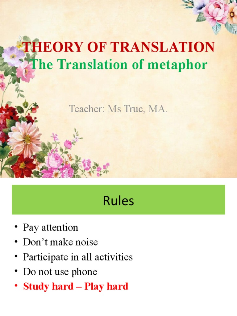 Unit 8 Translation of Metaphor | PDF | Metaphor | Translations