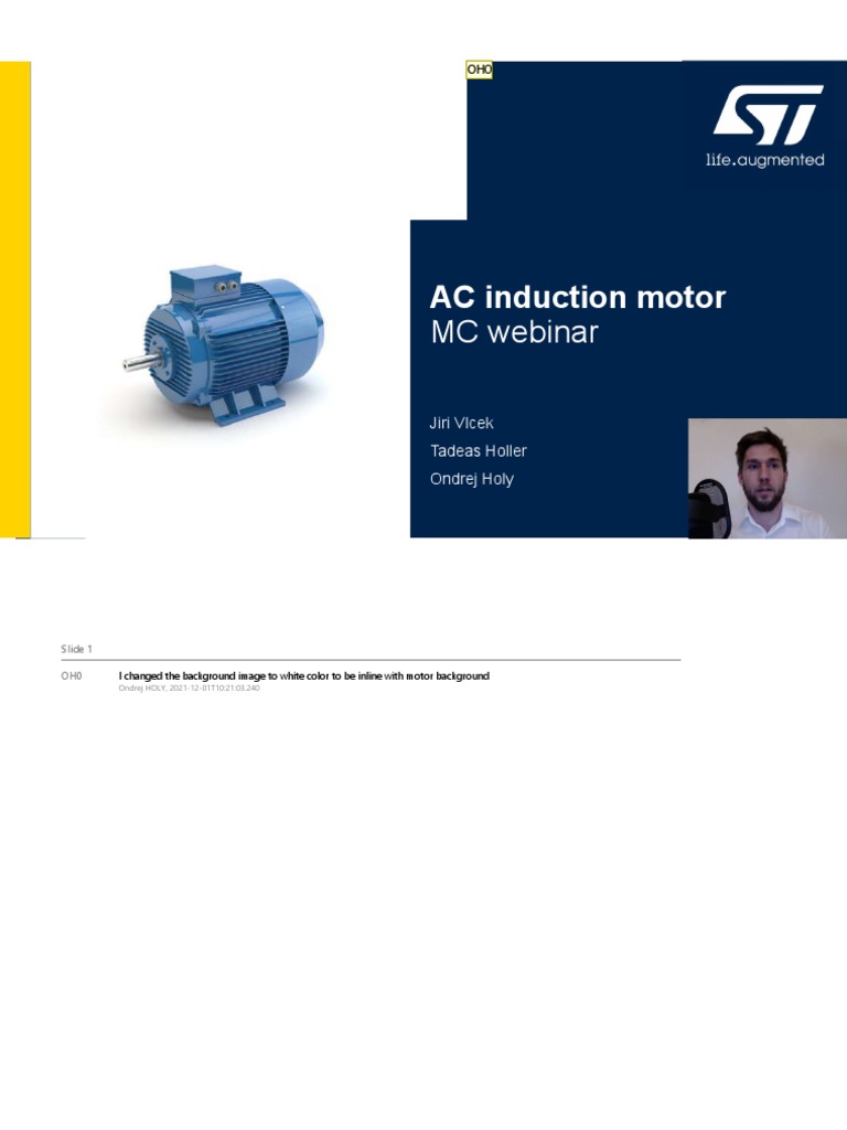 AC Induction Motor MC Webinar | PDF | Electric Motor | Inductance