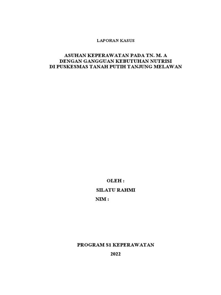 Asuhan Keperawatan Dengan Gangguan Kebutuhan Nutrisi | PDF