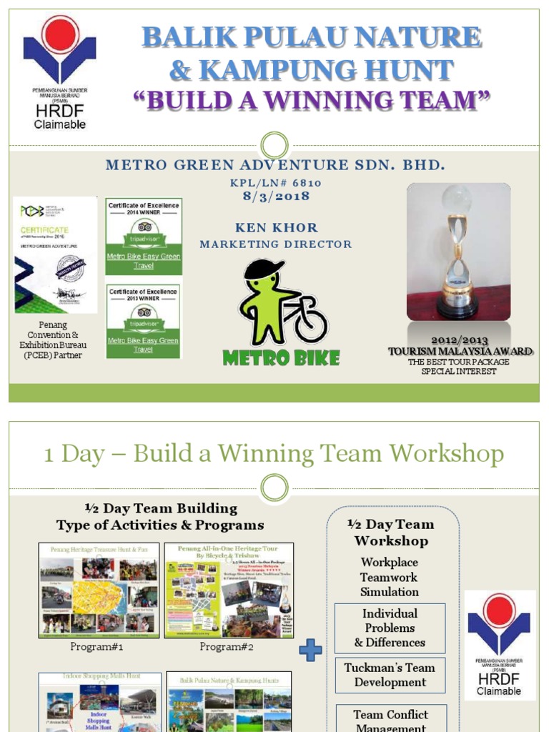 2018-HRDF Build A Winning Team - Balik Pulau Nature & Kampung Hunt | PDF