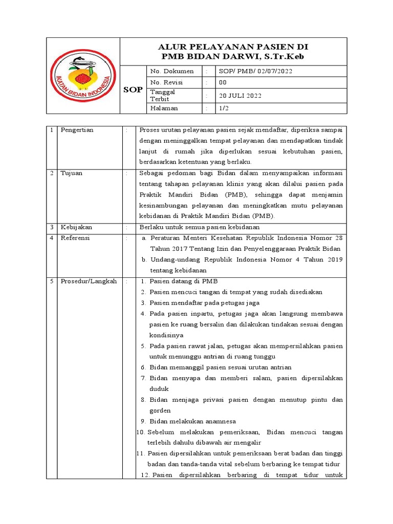 Pelayanan Kebidanan Di PMB | PDF | Sains & Matematika
