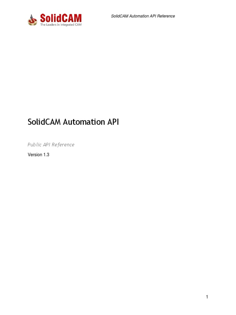 Solidcam Automation Api | PDF | Boolean Data Type | Component Object Model