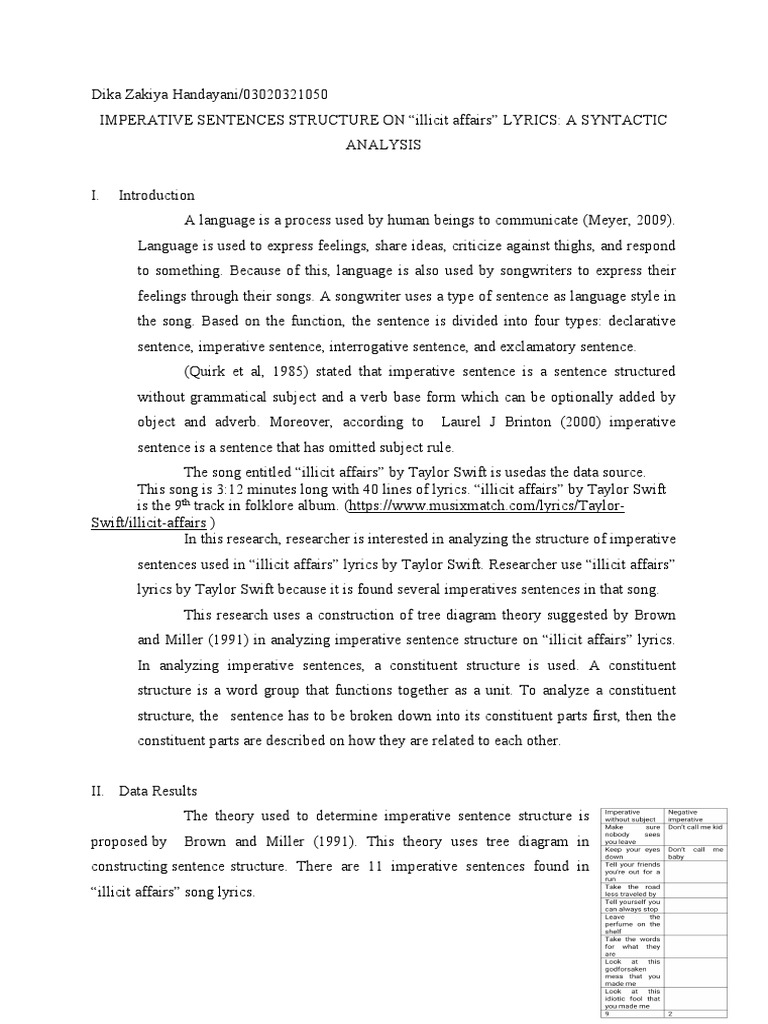 Dika Zakiya Handayani Syntax Paper 1 | PDF | Phrase | Verb