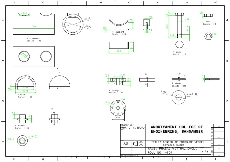 Pressure Vessel Details Sheet | PDF | Mechanical Engineering ...