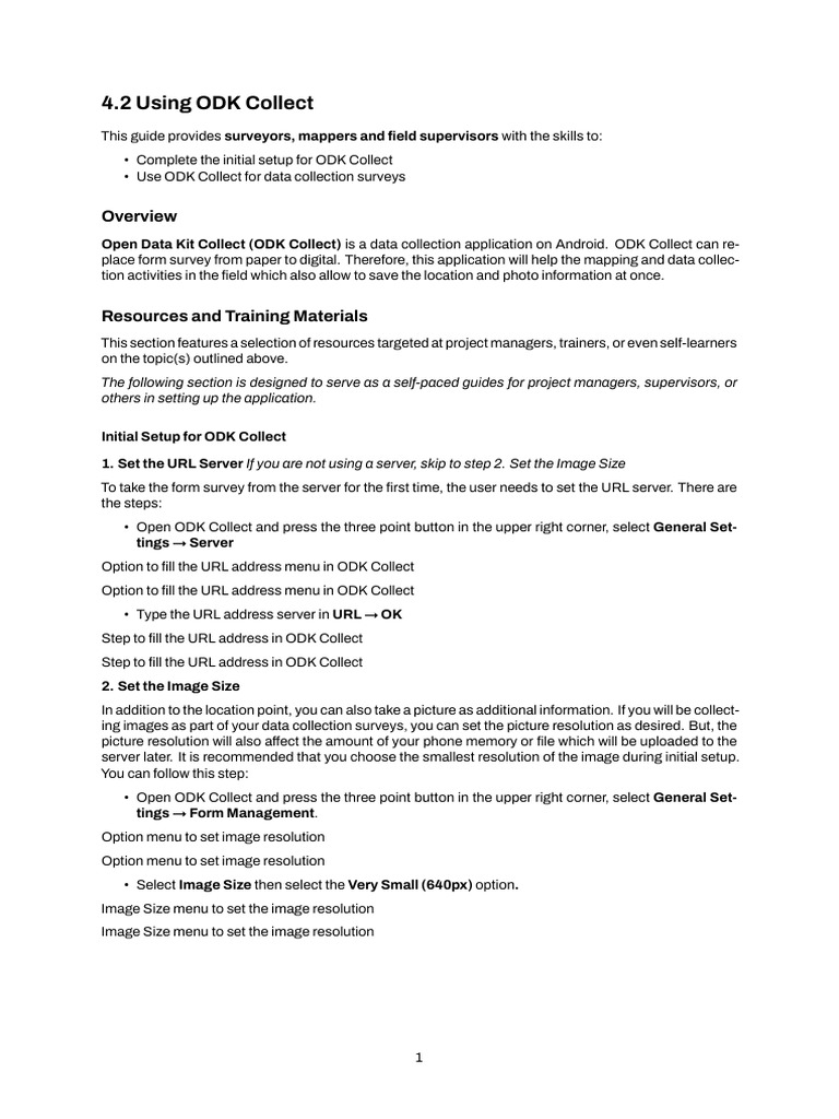 4.2 Using Odk Collect | PDF | Computer File | Download