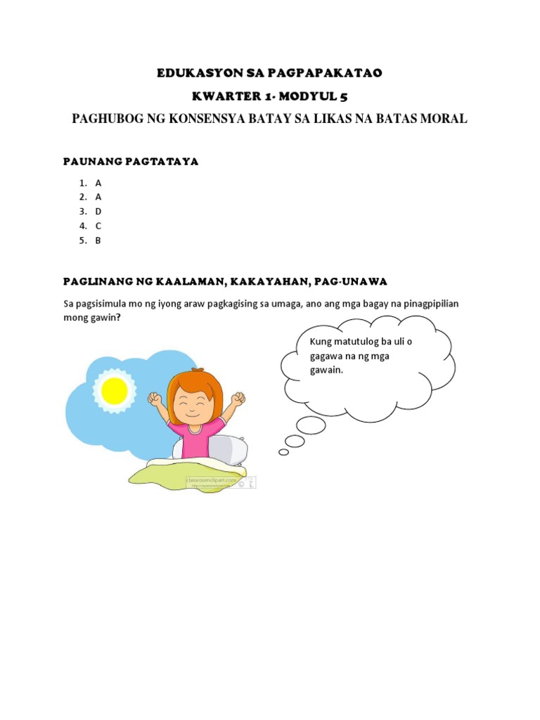 ESP 10 Module 5 Preparation | PDF
