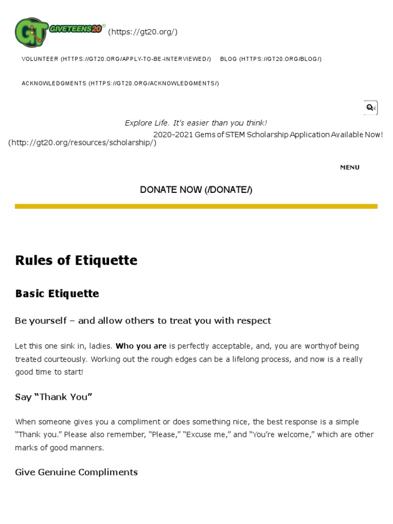 Etiquettes of Communication - Ok | PDF | Etiquette