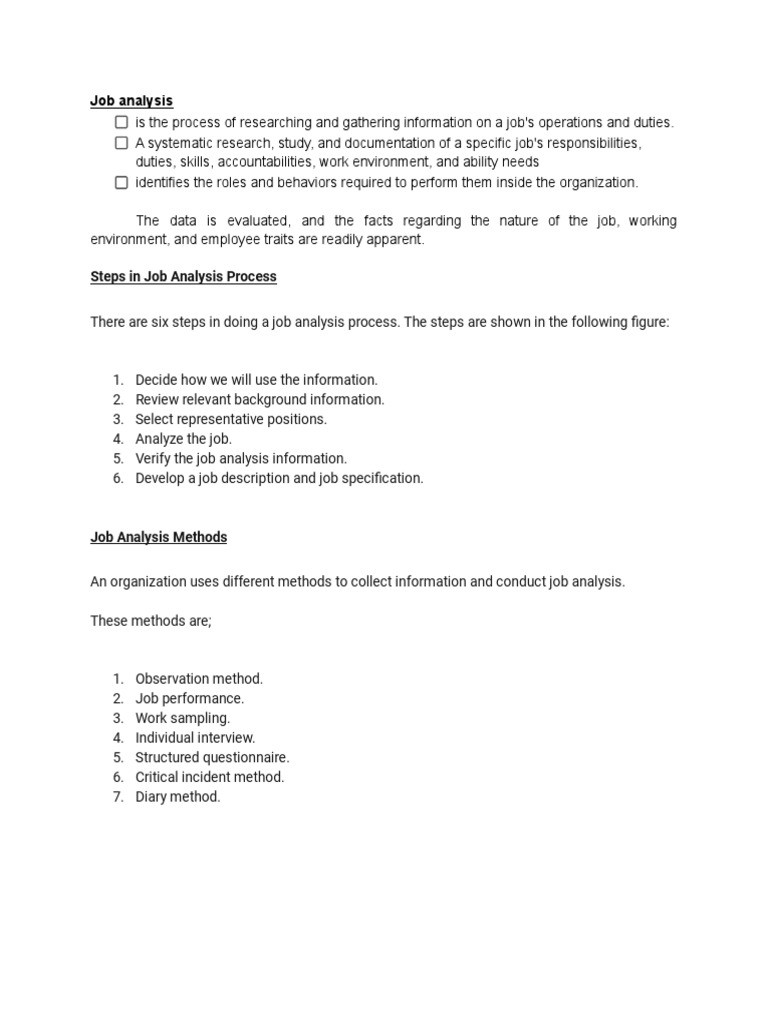 Task 5 - Impact On Job Description - Specification On Effectiveness and ...