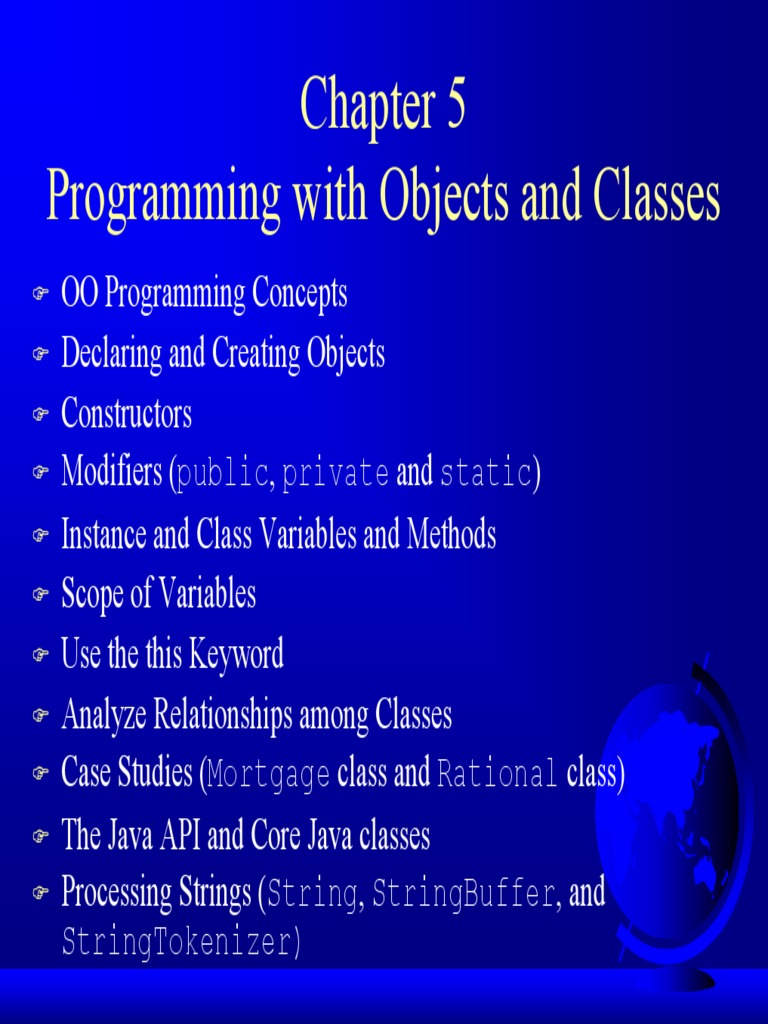 05 Programming With Objects And Classes Pdf Class Computer Programming Method Computer