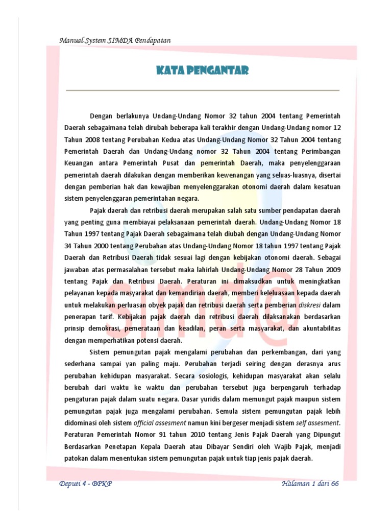 Manual Simda Pendapatan | PDF