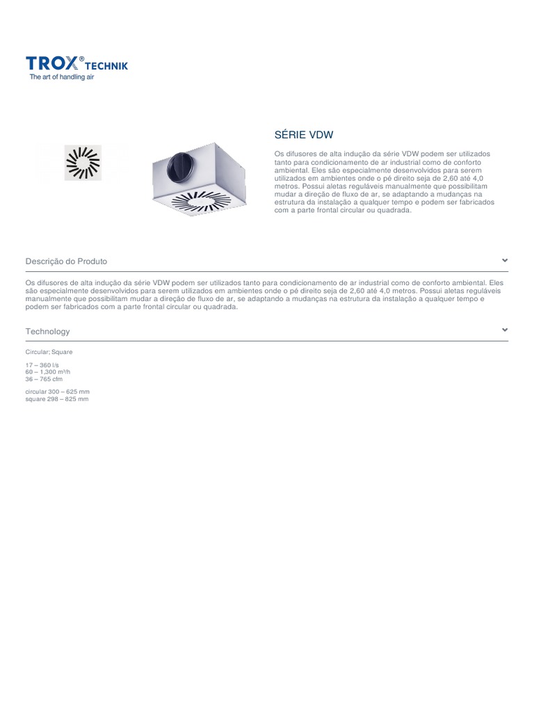 Serie VDW Trox | PDF | Tecnologia e Engenharia